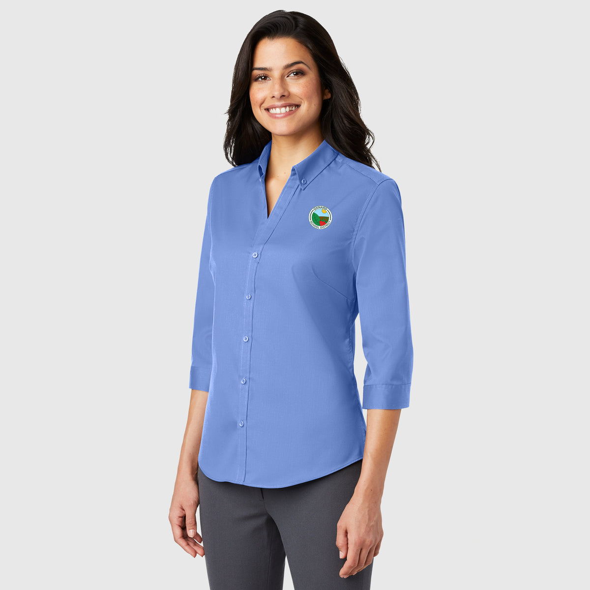 Women's Port Authority 3/4-Sleeve SuperPro Twill Shirt – Oxnard School ...